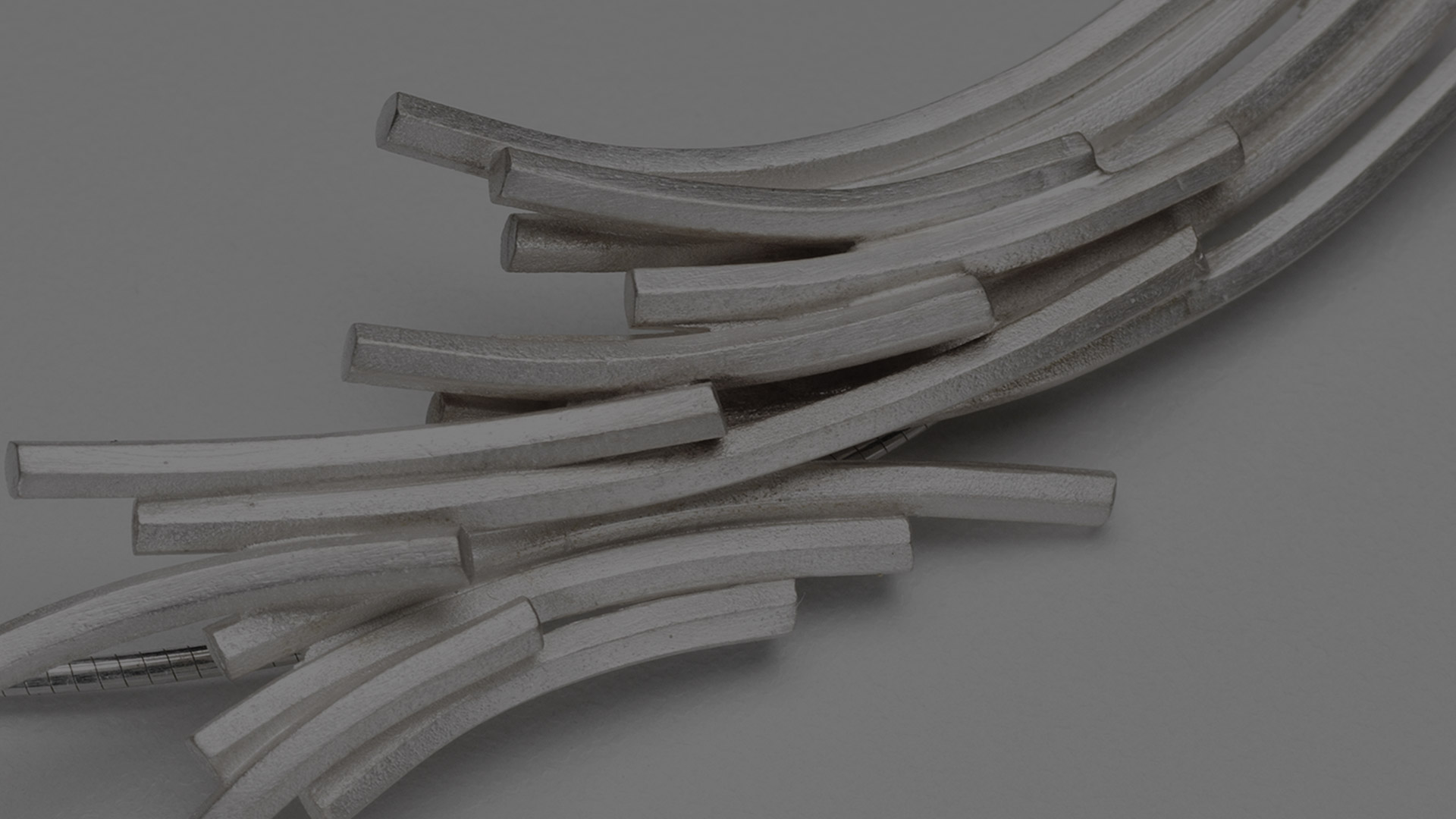 Curved Staffa Pendant, Oxidised | Staffa Jewellery